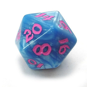 Q-Workshop Classic Runic Glacier & Pink Dice Set (7)