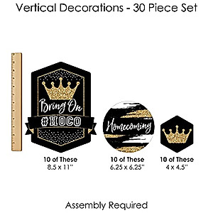 Big Dot of Happiness HOCO Dance - Homecoming DIY Dangler Backdrop - Hanging Vertical Decorations - 30 Pieces