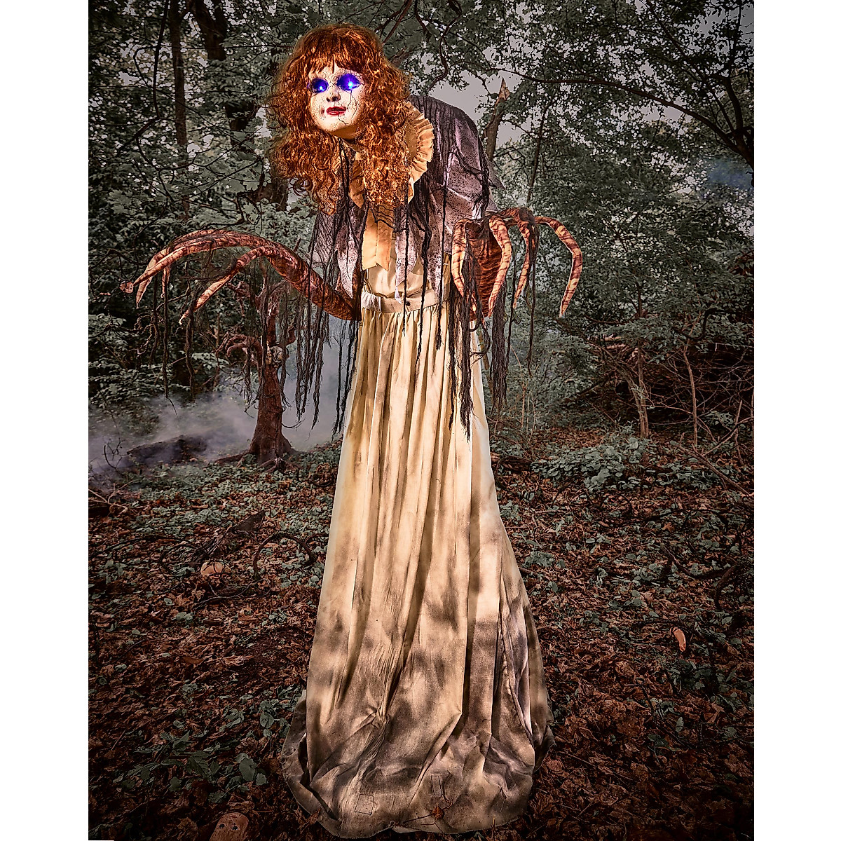 Spirit Halloween 7 Ft Darling Dolly Animatronic | Animated Decoration | Lurching Forward Motion | Blue Light Up LED Eyes | Plays Sounds