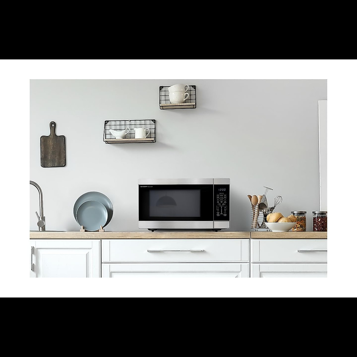 SHARP SMC2266KS Oven with Removable 16.5" Carousel Turntable, Cubic Feet, 1200 Watt Countertop Microwave, 2.2 CuFt, Stainless Steel