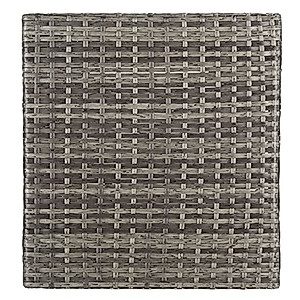 SAFAVIEH Outdoor Collection Mazeli Grey Brown Woven Square Lid Trash Bin (Fully Assembled) PAT7512C