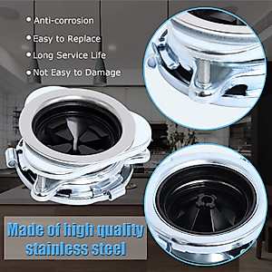 Garbage Disposal Flange Kit Stainless Steel, Disposal 3 Bolts Mounting Kitchen Sink Garbage Disposal 3 1/2 Sink Drain Kit, Sink Flange Kit For Garbage Disposal With Mounting Wrench