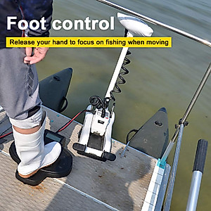 Black Haswing Cayman Foot Controller/Foot Pedal Wired for Bow Mount Electric Trolling Motor on Bass fishing, Bass boat, Jon Boat, Pontoon Boat, Inflatable Boat, Not for GPS Motor