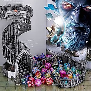 Coyeekn DND Dice Set, 7 x 7 Sets (49 Pieces) Glitter Polyhedral Dice for Dungeons & Dragons RPG MTG DND Tabletop Game with 1 Pouch