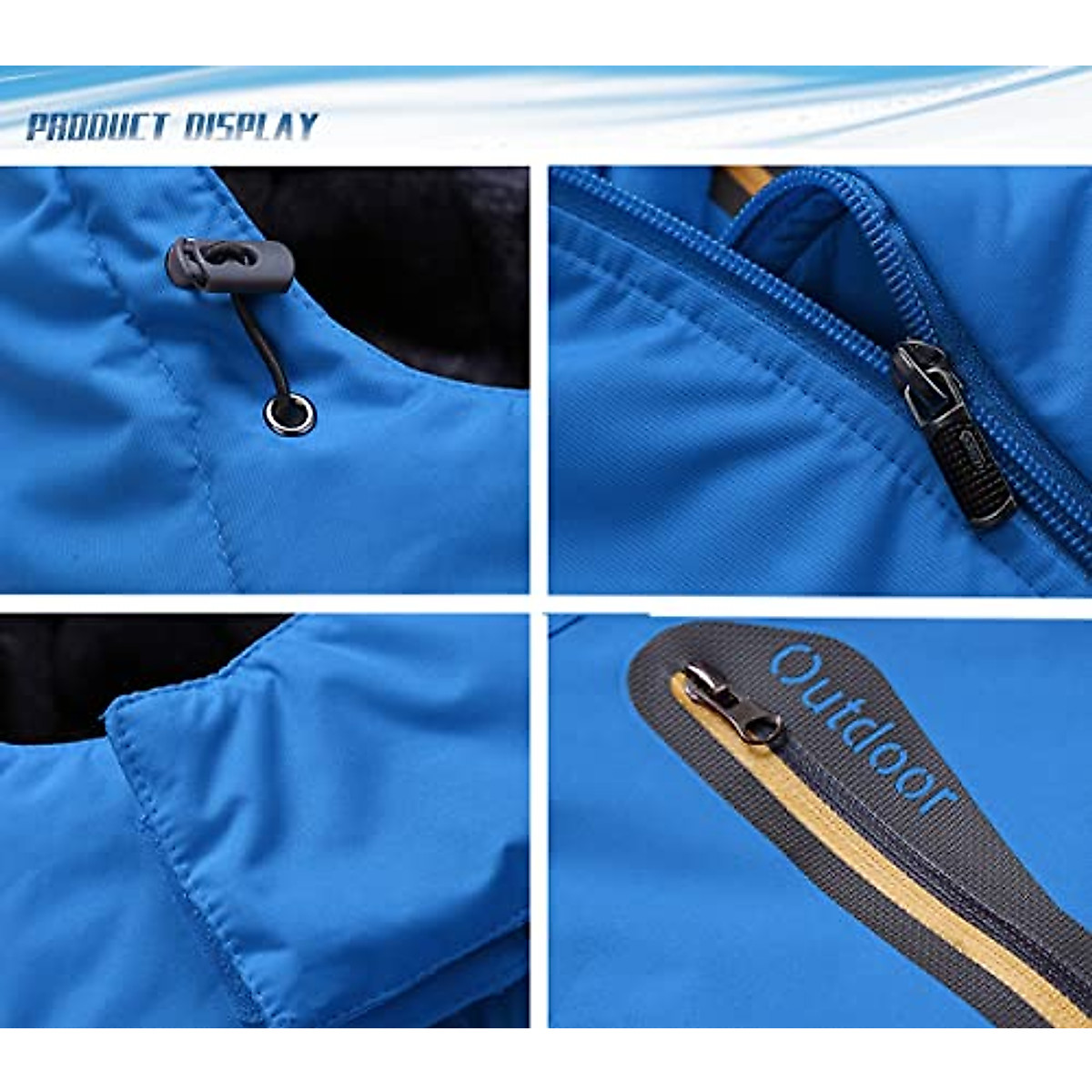 TACVASEN Mountain Jackets for Men Outdoor Waterproof Windproof Rain Jackets Coats, Green, 2XL