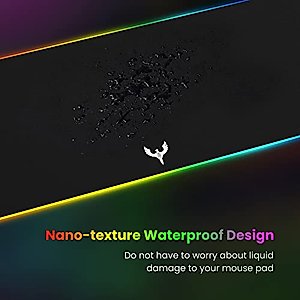Blade Hawks Extra Large RGB Gaming Mouse Pad, Extended Soft LED Mouse Pad, Anti-Slip Rubber Base, Computer Keyboard Mousepad Mat (31.5 x 12 Inch)