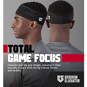 Gridiron Gladiator Skull Bandana - Men's Sports Headwrap for Workout and Football