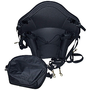 MotorToGo Compatible AquRa Kayak Seat,Adjustable Backrest Memory Cushion Kayak Canoe Seat with Detachable Zipper Bag for Sit-on-Top Kayak