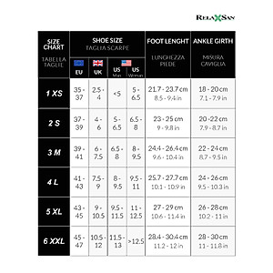 RELAXSAN 820 (Smoke 5-XL) Unisex cotton support socks 15-20 mmHg graduated compression, 100% Made in Italy