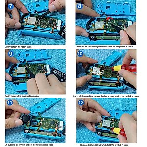 Veanic 4-Pack Replacement Joycon Joystick Drift Fix Analog Thumb Stick for Nintendo Switch/Switch OLED/Nintendo Switch Lite Joy-Con Controller