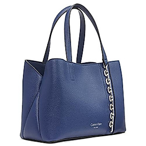 Calvin Klein Adeline Triple Compartment Satchel, Medieval Blue,One Size