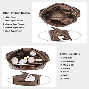 CLUCI Leather Backpack Purse for Women Crossbody Bags Purses for Women, Leather Messenger Tassel Bag