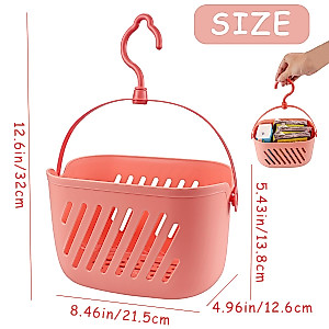 LNQ LUNIQI Hanging Shower Caddy Basket Plastic Storage Basket with handle Portable Kitchen Organizer Storage Basket for Home Kitchen Bathroom（）