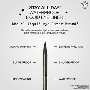 stila Waterproof Liquid Eye Liner, Stay All Day Makeup with Fine Brush Tip | Lasting Satin Finish, Smudge-Proof & Transfer-Resistant