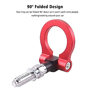 Heart Horse Universal Racing Towing Car Tow Hook for B-mw 1 3 5 Series E39 E70 E71 E81 E82 E88 E90 E91 E92 E93, Auto Aluminum Trailer Ring Car