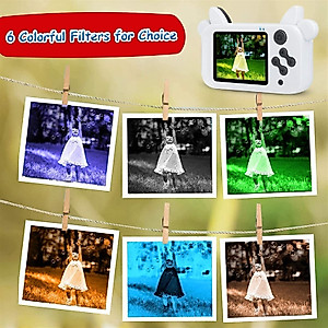 GIENEX Kids Digital Camera, Children Selfie Video Camcorder 1080P Lens 2.4 Inch HD, Best Christmas Electronic Gifts Toys for Age 3-10 Years Old Boys & Girls Toddlers