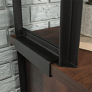 Sauder Briarbrook Engineered Wood and Metal Hutch in Barrel Oak