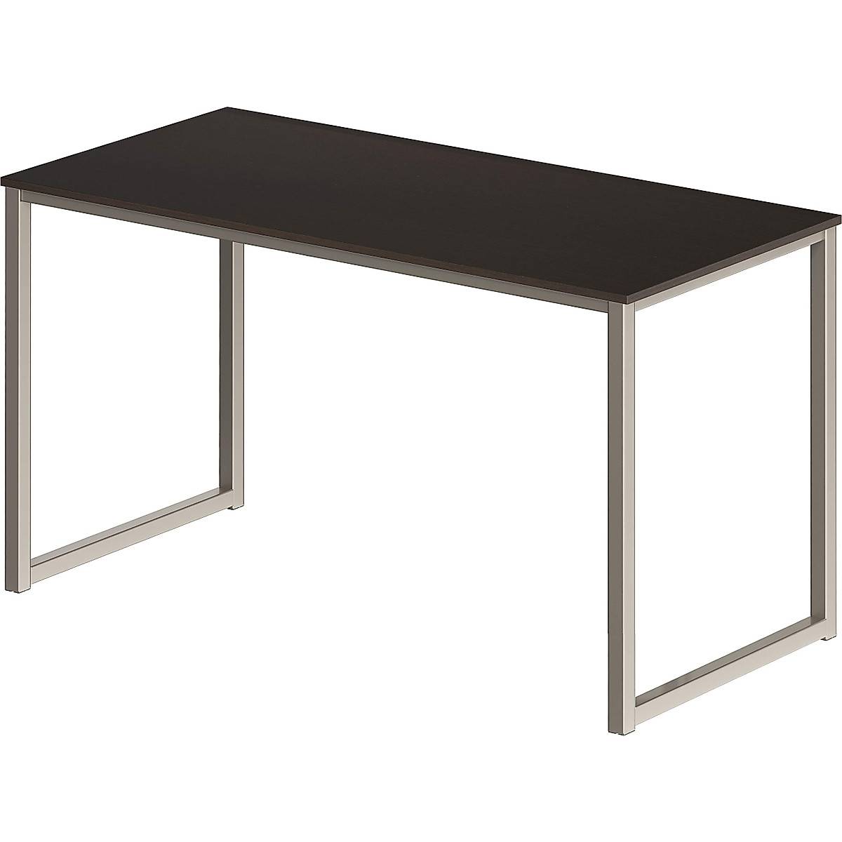 SHW Home Office 48-Inch Computer Desk, Silver/Espresso