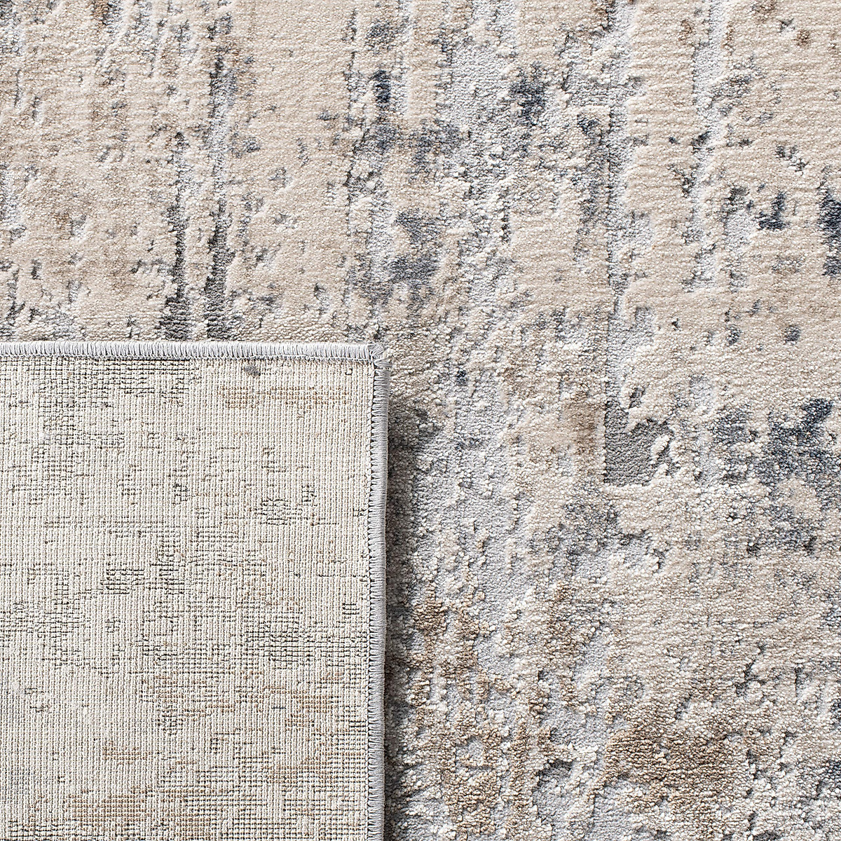 SAFAVIEH Invista Collection Area Rug - 8' x 10', Cream & Grey, Modern Abstract Design, Non-Shedding & Easy Care, Ideal for High Traffic Areas in Living Room, Bedroom (INV432A)