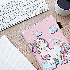 Dteck Case for Samsung Galaxy Tab A 8.4 2020 SM-T307 Verizon/Sprint/T-Mobile/AT&T, Slim Multi-Angle Folio Stand Premium PU Leather Case Protective Cover for T307 Galaxy Tab A 8.4 Tablet, Pink Unicorn