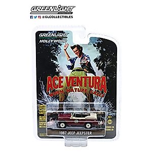 Greenlight 1:64 Hollywood Series 28 - Ace Ventura: When Nature Calls (1995) - 1967 Jeepster Convertible 44880-F