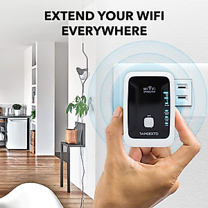 RANGEXTD WiFi Extender with Ethernet Port - WiFi Signal Amplifier Increases Home WiFi Coverage | Single-Band 2.4GHz WiFi Range Booster Fixes Dead Spots | Up to 300Mbps Speed, 10 Devices