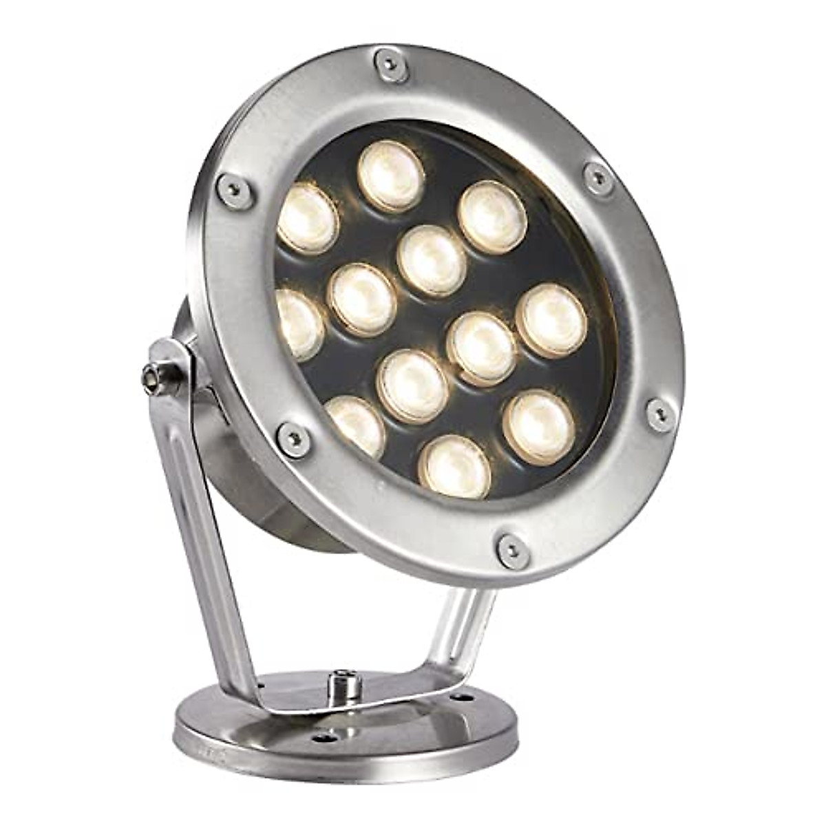 TWXG Rotatable LED Pool Light,24V AC/DC RGB Swimming Pool Landscape Light Stainless Steel Courtyard Lights for Party Gardens, Squares, Fountains, Ponds and Yards