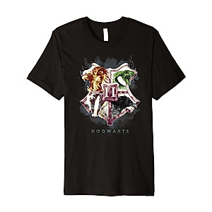 Harry Potter Hogwarts Crest Watercolor Premium T-Shirt