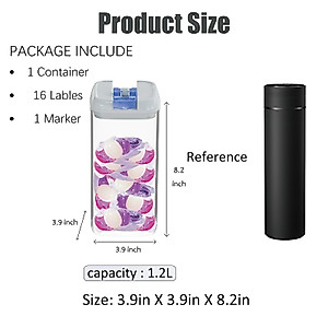 f elephant Laundry Room Organizer, Laundry Detergent Dispenser, Laundry Ball Organizer Container, BPA-Free Plastic Storage and Dispensing Container with Easy-Lock Lid, Storage for Powder Detergent