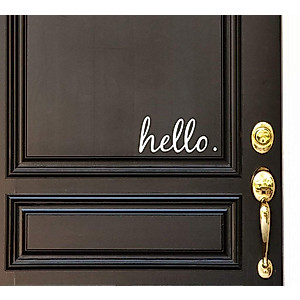 Fancy Cursive Single Personalized Custom Name Vinyl Wall Art Decal Sticker 36" W, Girl Name Decal, Girls Name, Nursery Name, Girls Name Decor, Girls Bedroom Decor, PLUS FREE 12" WHITE HELLO DOOR DECAL