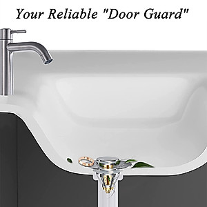 2.0 Upgraded Universal Bathroom Sink Stopper Pop Up, Sink Drain Plug for 1.06-1.80'' Drain Holes, Bathroom Stainless Steel Sink Drain Filter With Basket (Silver 1pc)