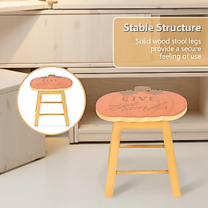 Viagem 7.1 Inch Step Stool Holds up to 200Lbs Suitable for Kitchen Bathroom Living Room Garden Playroom Classroom (Chocolate,Pumpkin), 19.5*19.5*18.5cm