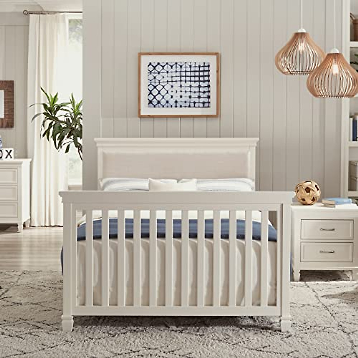 NAMESAKE Darlington 4-in-1 Convertible Crib in Warm White, Greenguard Gold Certified