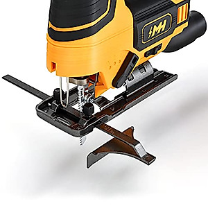 MOTORHEAD 20V ULTRA Cordless Jig Saw, Lithium-Ion, LED, Laser & Edge Guide, 0-45° Bevel, 80” Stroke, 2700 SPM, Variable Speed, Tool-Free Blade Change, 2Ah Battery, Charger, Bag, 3 Blades, USA-Based