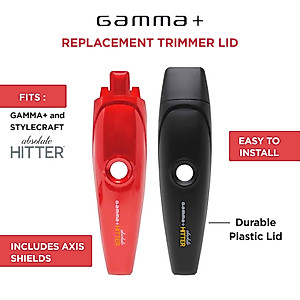 Gamma+ Absolute Hitter Custom Body Kit Lids Metallic Red and Matte Black Set of 2 Trimmer Lids
