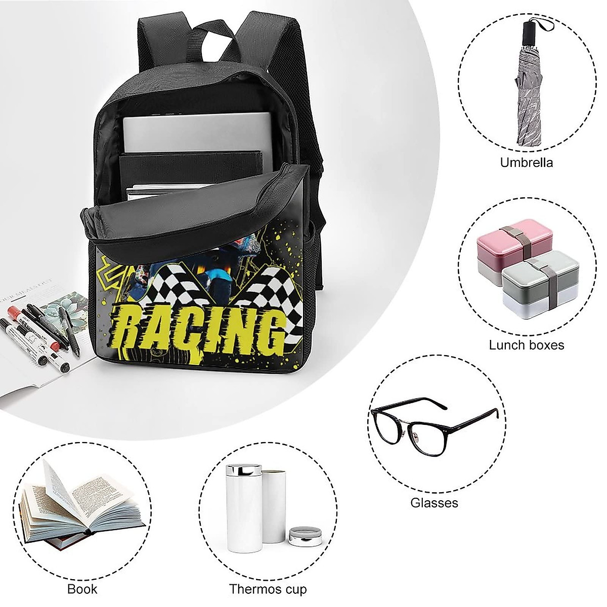 Motocross Backpack Travel Backpack Motorcycle Backpack Casual Lightweight Laptop Backpack Travel Hiking Camping Backpack