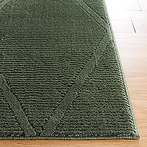 SAFAVIEH Revive Collection Accent Rug - 2'7" x 5', Green, Trellis Design, Non-Shedding & Easy Care, Ideal for High Traffic Areas in Entryway, Living Room, Bedroom (REV104Y)