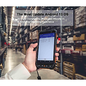 Android 13 Barcode Scanner Handheld Mobile Computer, 5.5-inch Touchscreen PDA Scanner with Integrated Honeywell 1D & 2D Bar Code Scan Engine, WiFi & 4G LTE, for Warehouse & Logistics