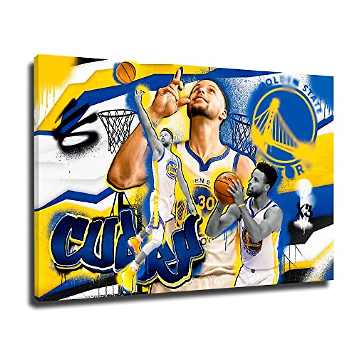 Stephen Curry Poster Basketball Posters 2022 Super Star Poster Canvas Wall Art Decoration for Living Room NOUCAN (16x24 No Framed,A)
