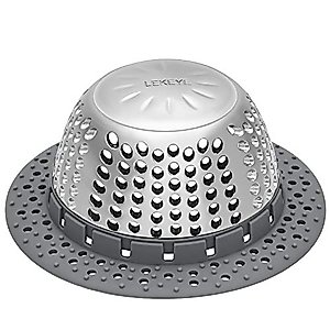 LEKEYE Drain Hair Catcher/Bathtub Drain Cover/Drain Protector for Pop-Up & Regular Drains(Patented Product)