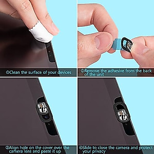 Laptop Camera Cover Slide, Panda Webcam Cover, 0.02 inch Cute Laptop Accessories for iPhone iPad iMac MacBook Pro Air Laptop PC Smartphone Tablet, Camera Privacy Covers Protect Your Visual Privacy