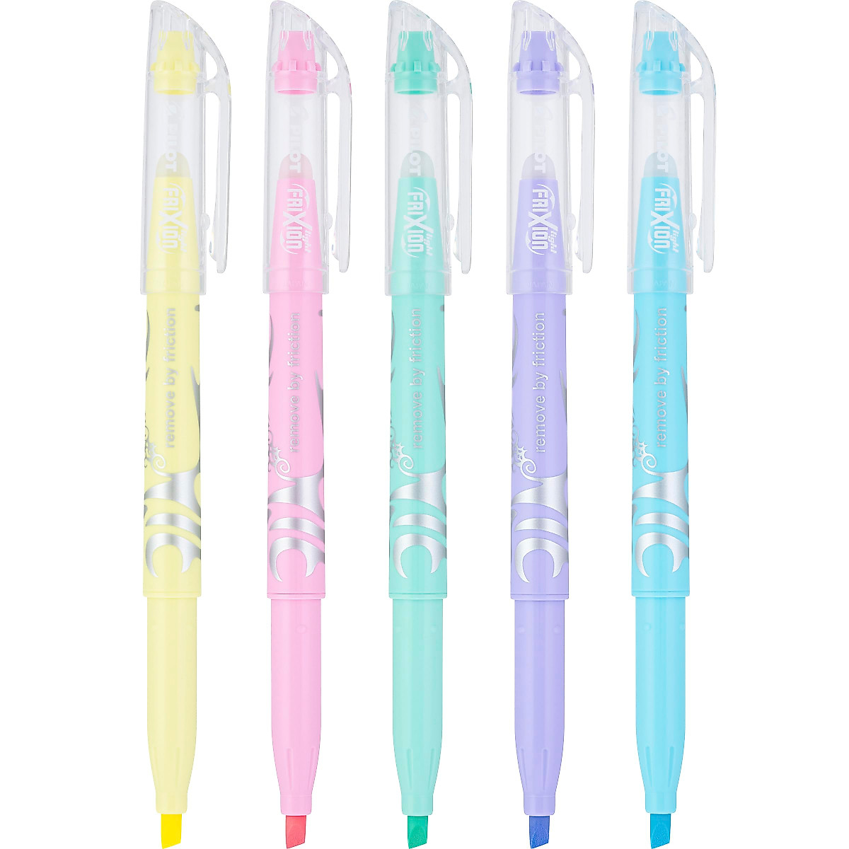PILOT FriXion Light Pastel Collection Erasable Highlighters, Chisel Tip, Assorted Color Inks, 5-Pack (46543)
