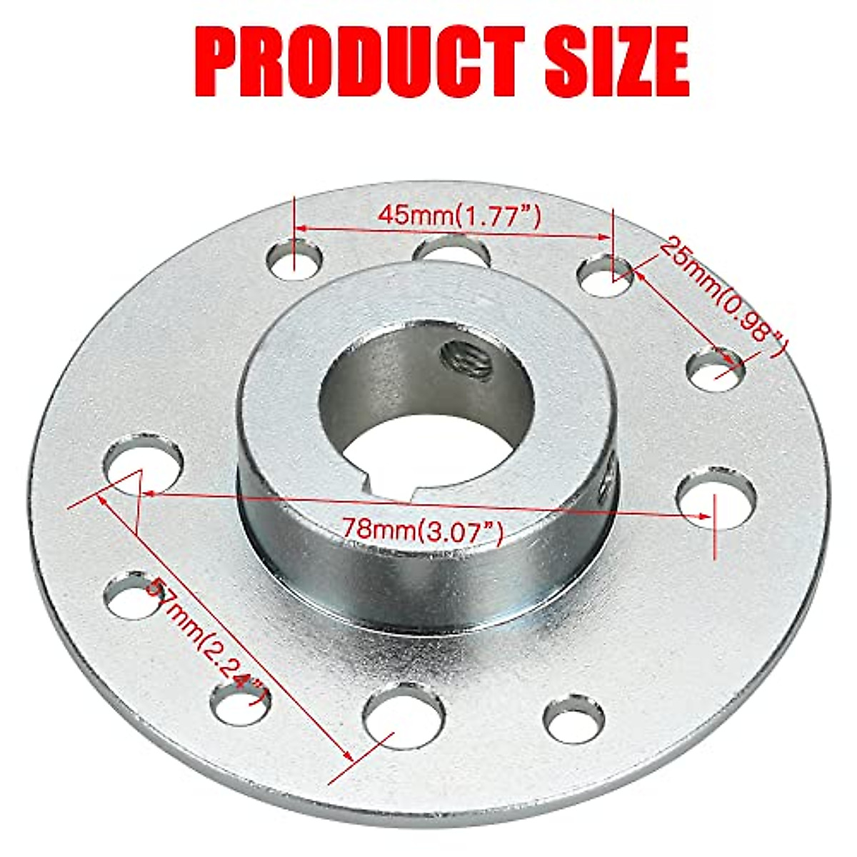 GREHUA Rear Sprocket Drum Brake Hub Adapter 1" Bore 1/4" Keyway with 40 41 420 Chain 48T Drive Sprocket Kit for Predator 212cc 196cc 6.5hp Dune Buggy Drift Trike Heavy Duty Go Kart Cart Parts Racing