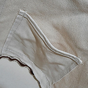 Klein Tools 5104 Canvas Bucket with Leather Bottom, 12-Inch Diameter, 1 Pocket, 100-Pound Load Rated Utility Bucket, Natural