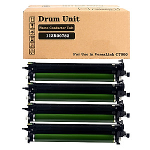 RIUT Compatible 113R00782 BK/C/Y/M Drum Unit for Xerox VersaLink C7000 Printer Photo Conductor Unit (80,000Pages) 4Pcs