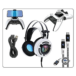 Bionik BNK-9083 PS5 Pro Kit - Essential Accessories - Headset, Charge Base, Cable