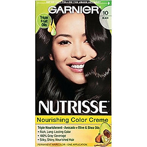 Garnier Nutrisse Nourishing Color Creme Black [10] 1 ea (Pack of 5)