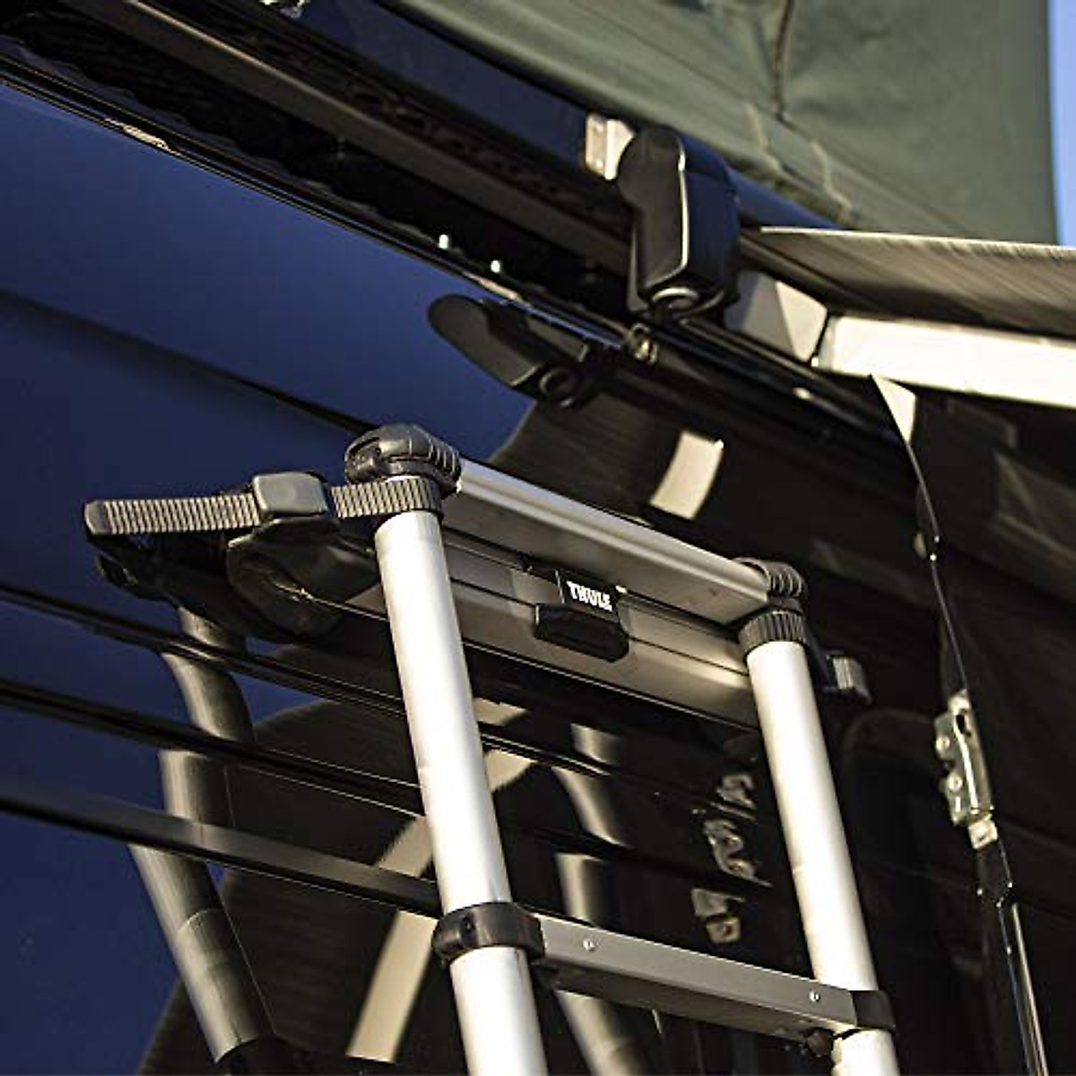 Thule Van Ladder - 9 Steps - 8.5Ft Extension - Telescoping Van Ladder - Easy Close System - EN:131 Compliant