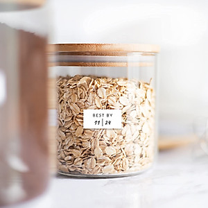 Expiration Date Food Labels - 160 Waterproof Food Date Labels for Containers - Freezer Labels for Food - Use by Pantry Labels for Jars - Best by Write On Labels - Pantry Organization