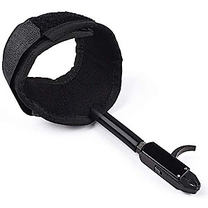 Archery Compound Bow Release Aid Trigger Caliper Shooting Camo/Black Design - Adjustable Black Wrist Strap (Pack of 1)